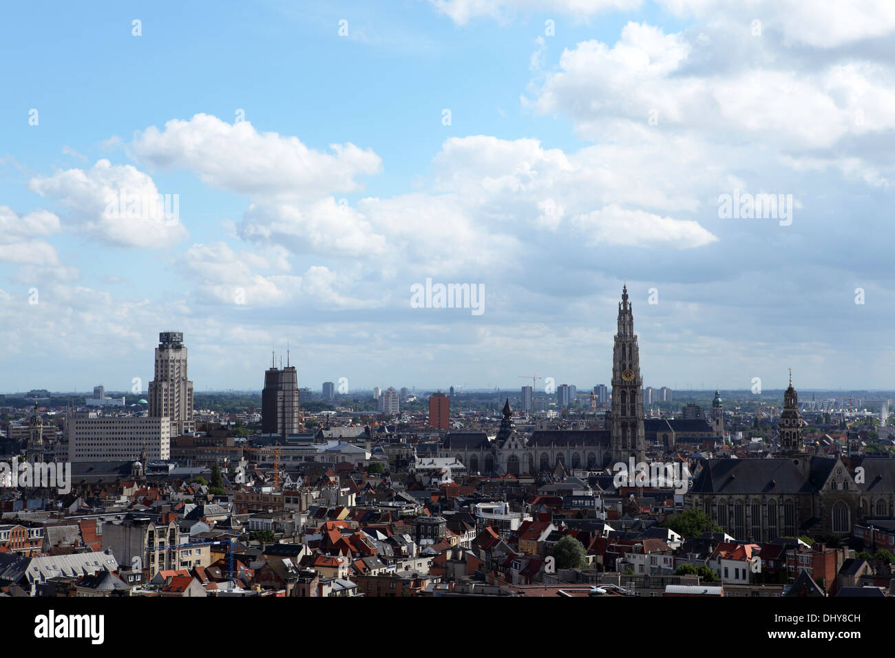 The skyline of Antwerp, Belgium Stock Photo - Alamy