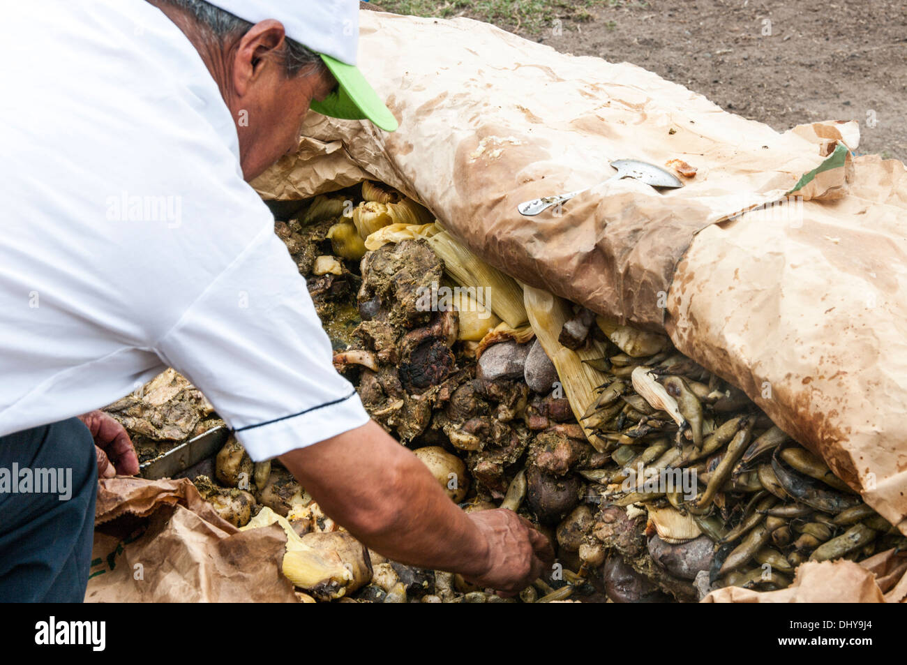 Traditional Andean food called Pachamanca. Peru Stock Photo - Alamy