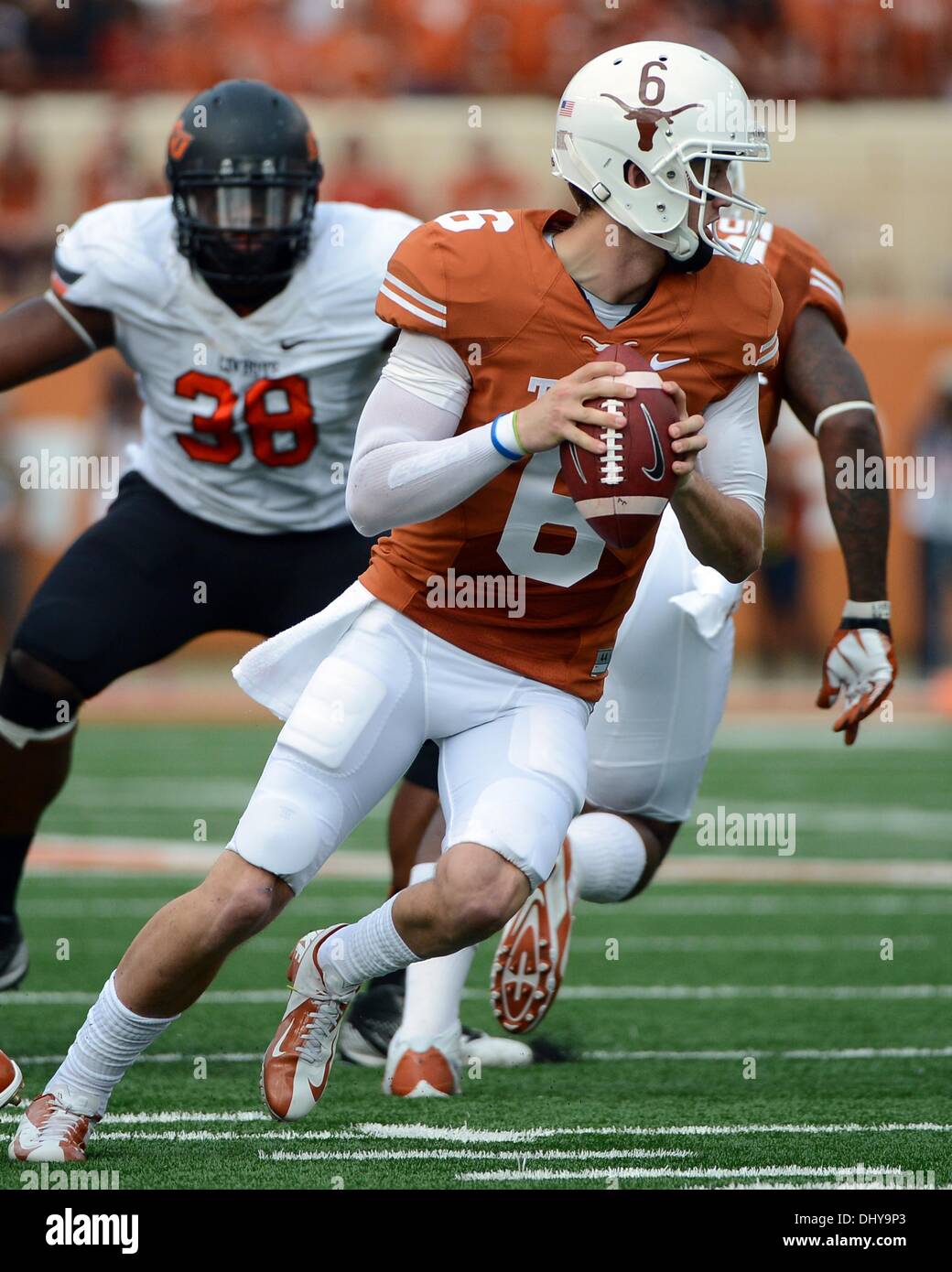 Austin, Texas. Nov 16, 2013 Halftime. Case McCoy #6 of the Texas ...