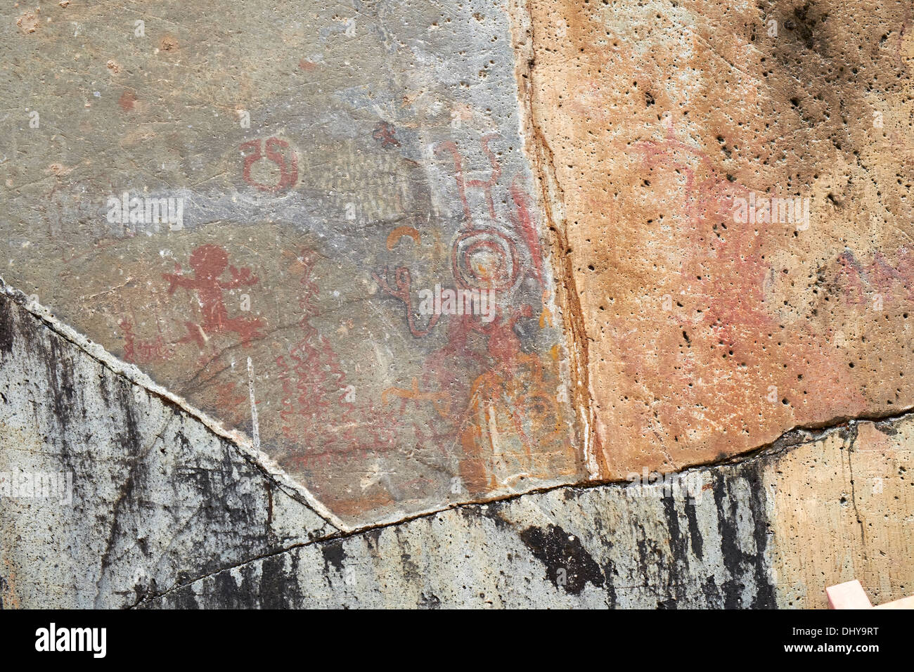 Cave paintings in the Pumapampa valley, high up in the Peruvian Andes ...