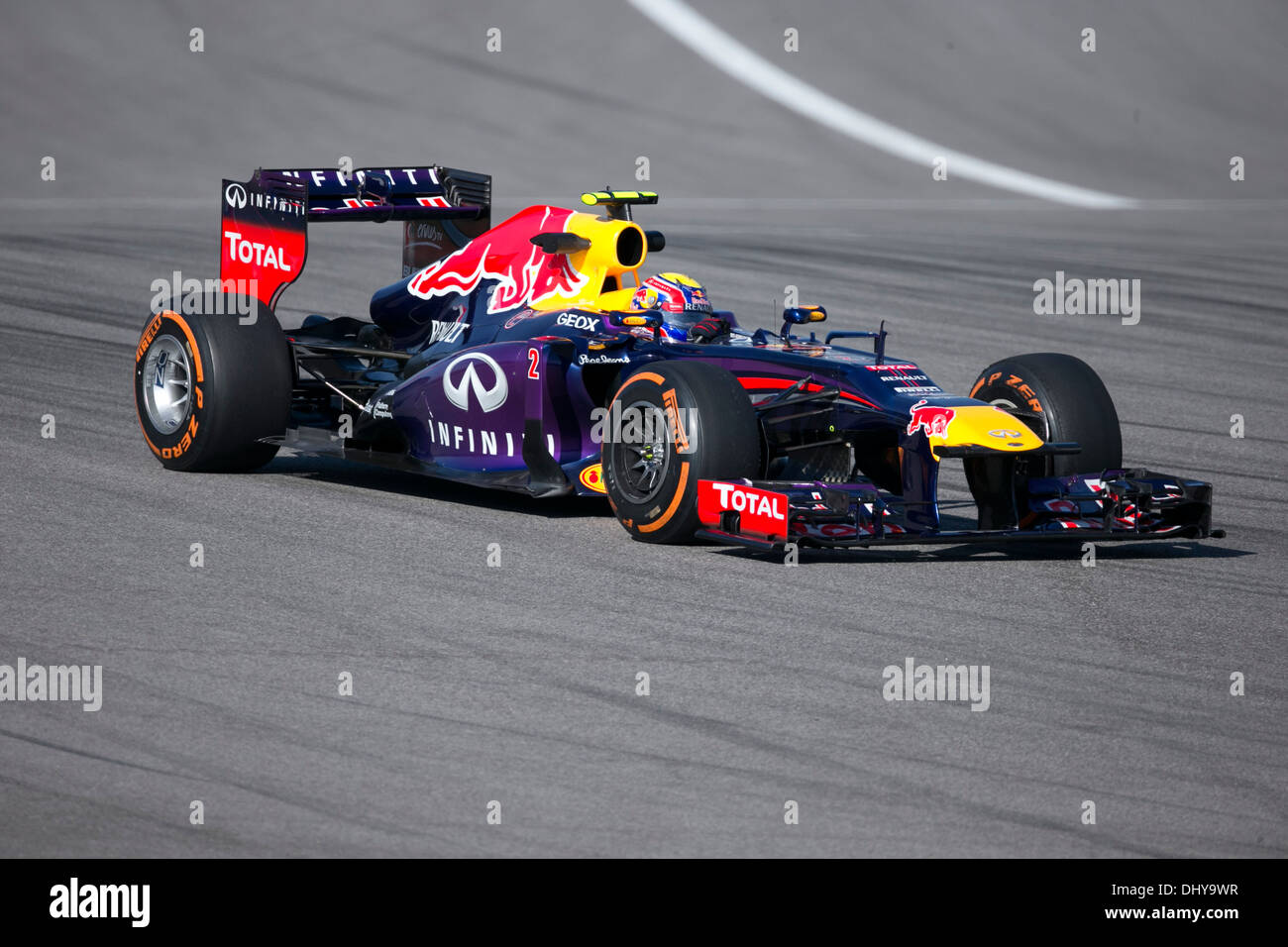 F1 driver Mark Webber during a practice session for the Formula One ...