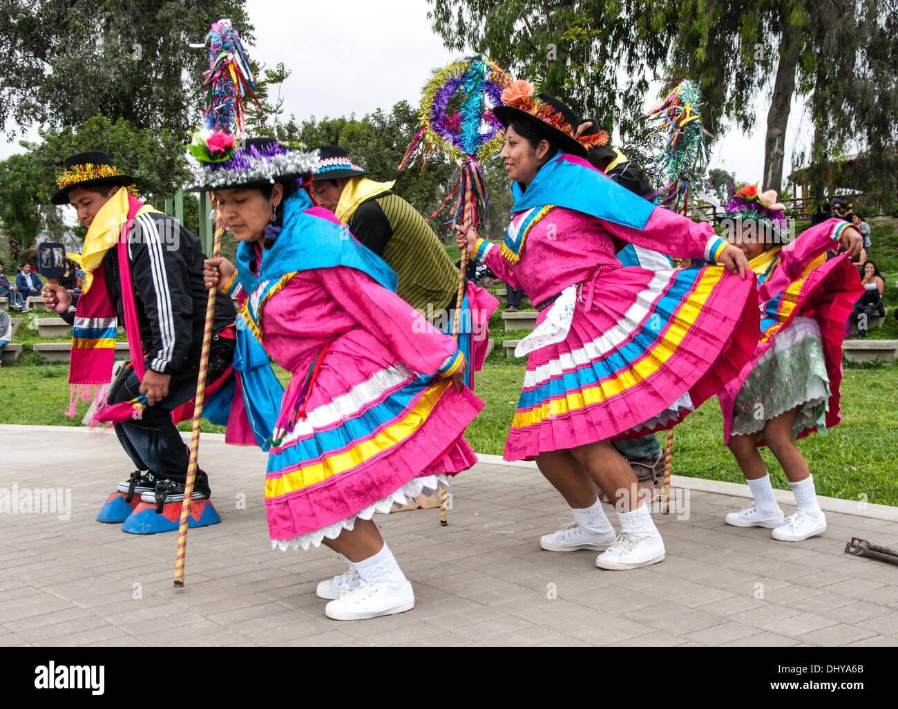 Traditional Andean dance department of Huancavelica. Peru Stock Photo ...