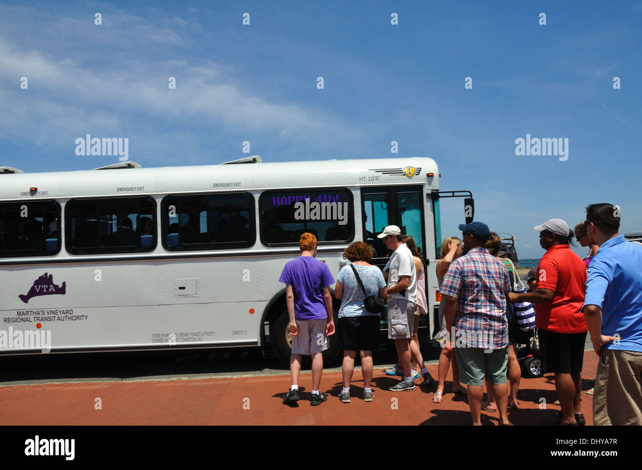 Public transportation bus in Edwardstown, Martha's Vineyard ...