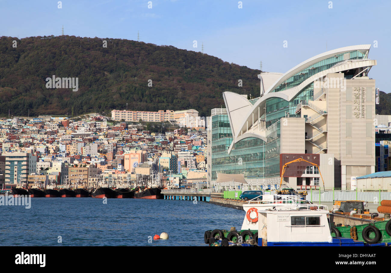 South Korea, Busan, Jagalchi Market, exterior, harbor Stock Photo - Alamy