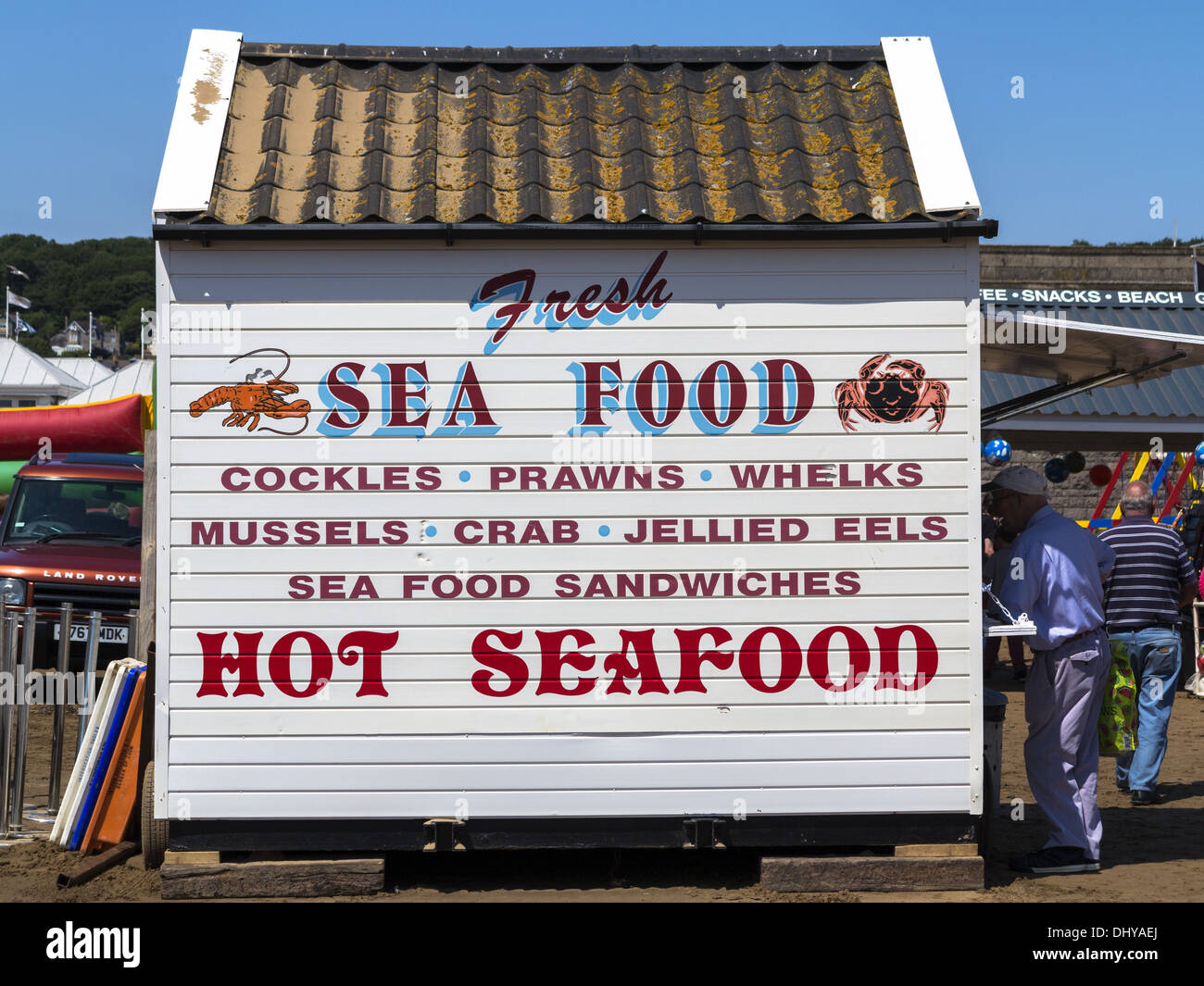 Seafood stall on beach weston super mare hi-res stock photography and ...