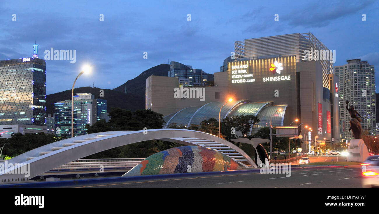 South Korea, Busan, Centum City, Shinsegae department store Stock Photo ...