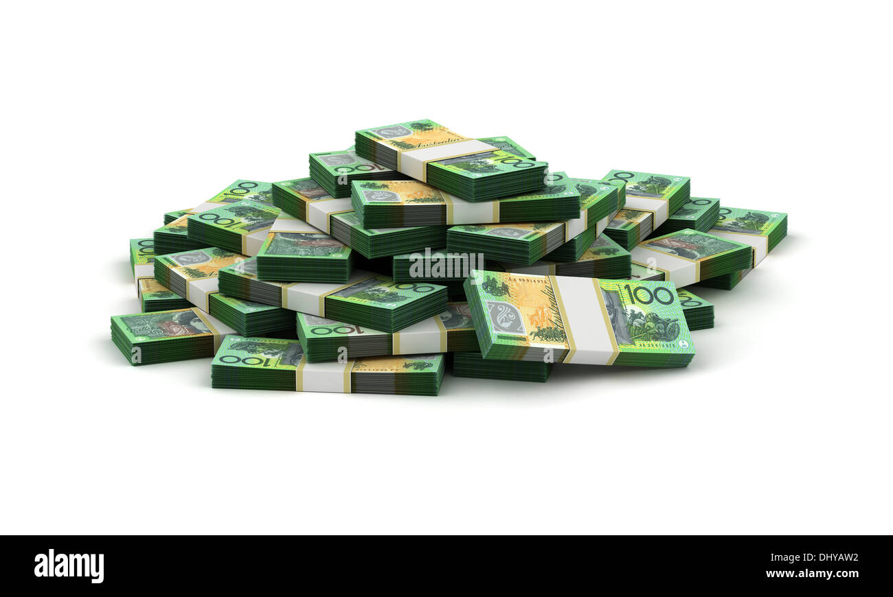Stack of Australian Dollar Stock Photo - Alamy