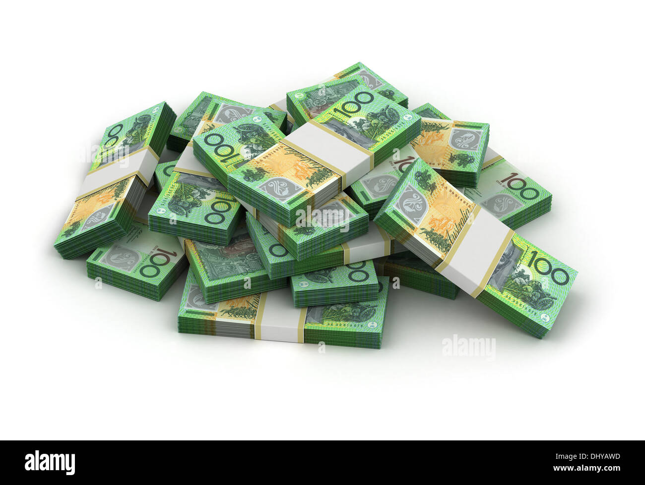 Stack of Australian Dollar Stock Photo - Alamy