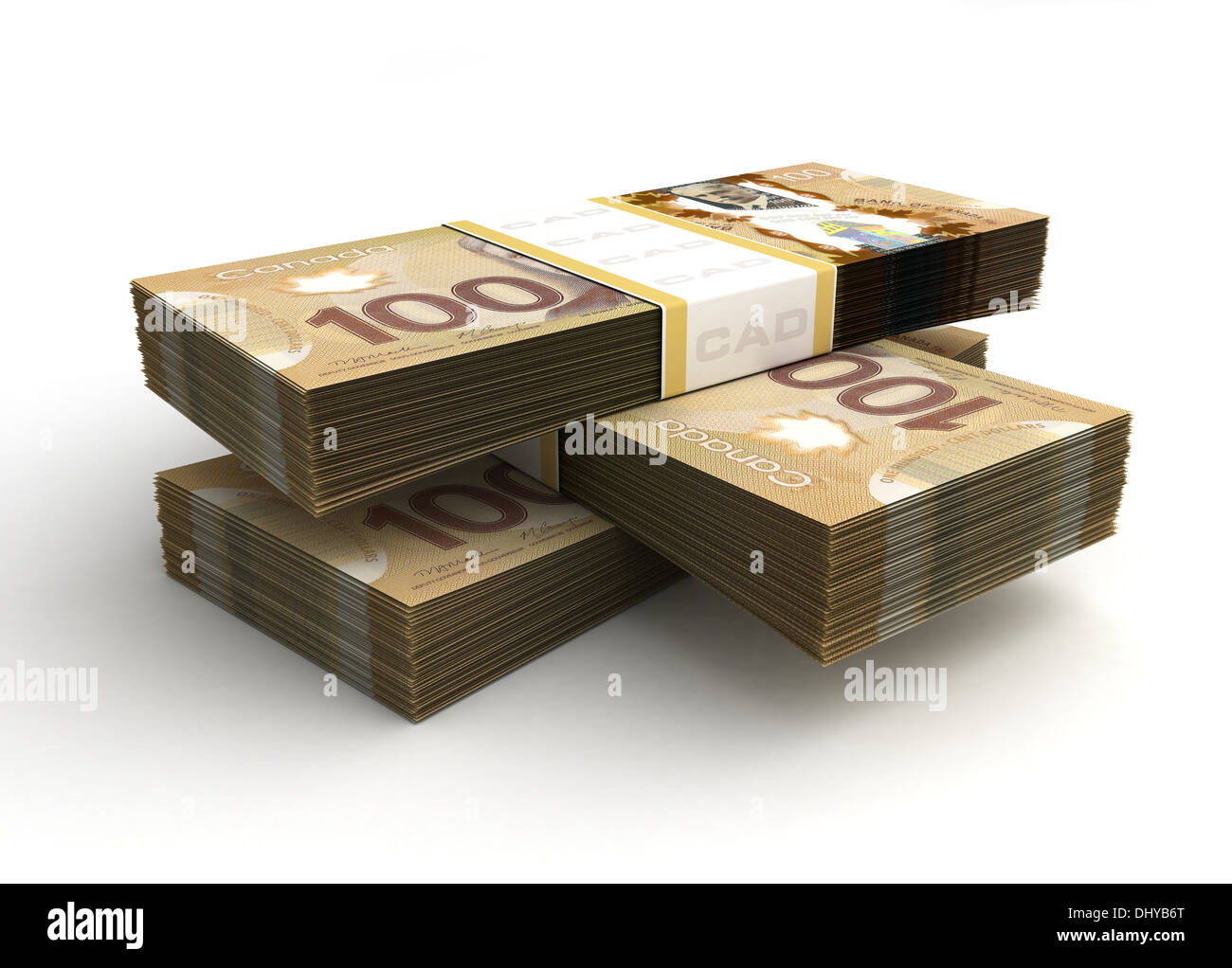 Stack of Canadian Dollar Stock Photo - Alamy