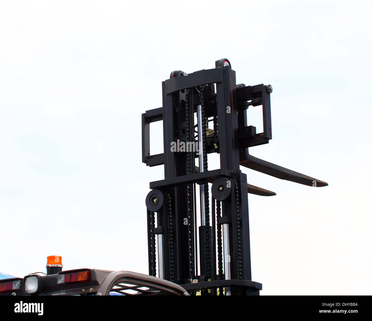 The image of forklift stacker loader detail Stock Photo - Alamy