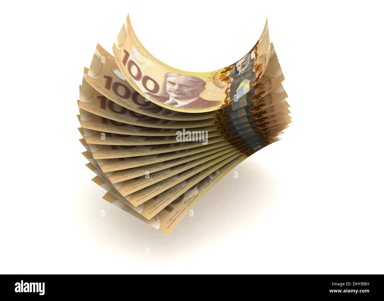 100 canadian dollar bill Cut Out Stock Images & Pictures - Alamy