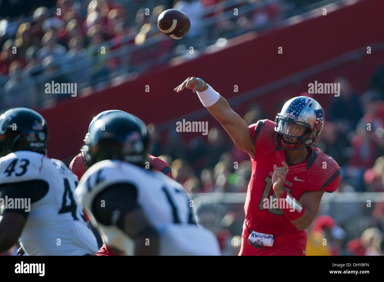 Rutgers scarlet knights quarterback gary nova 10 hi-res stock ...