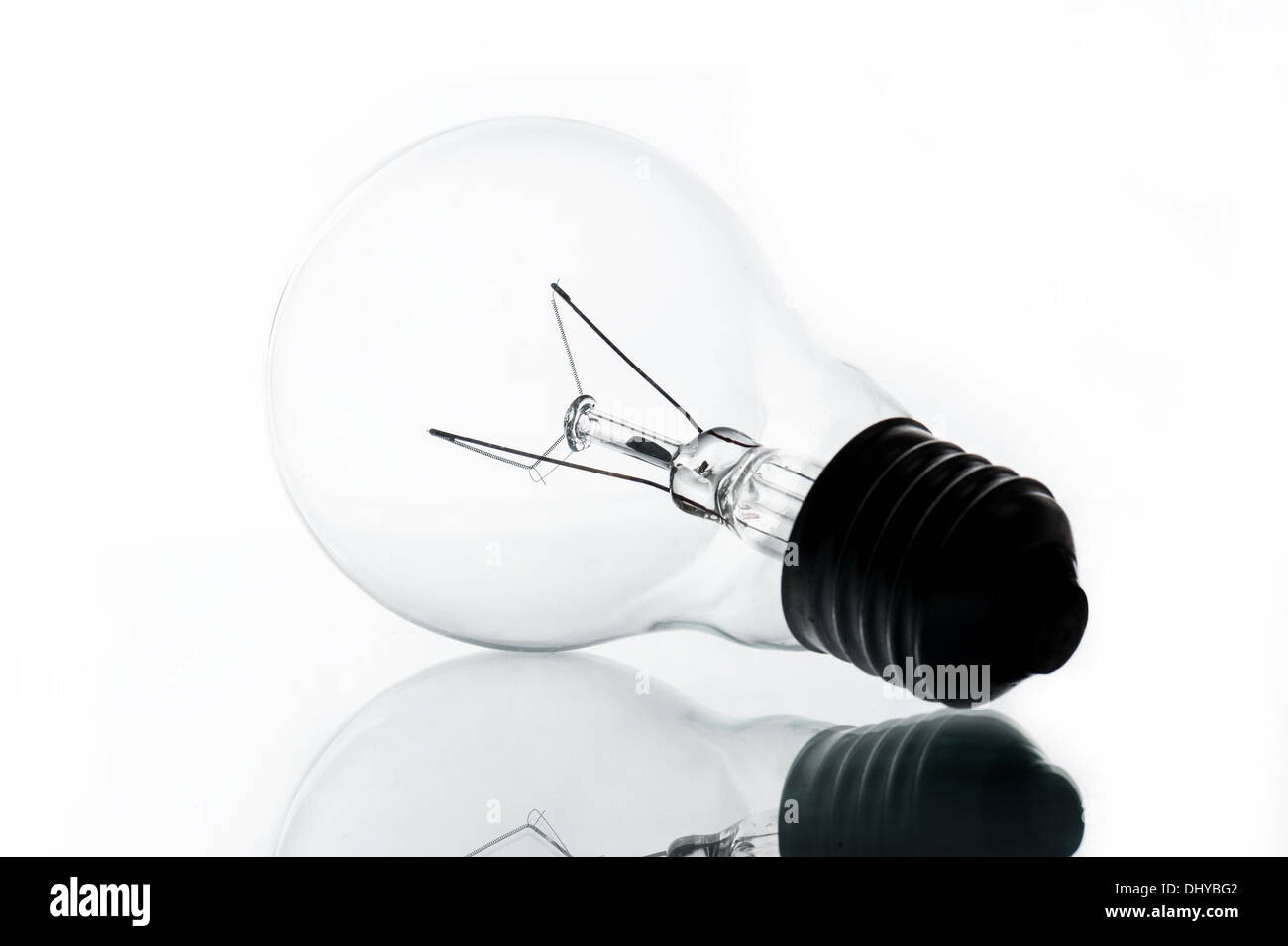 light bulb in white background Stock Photo - Alamy