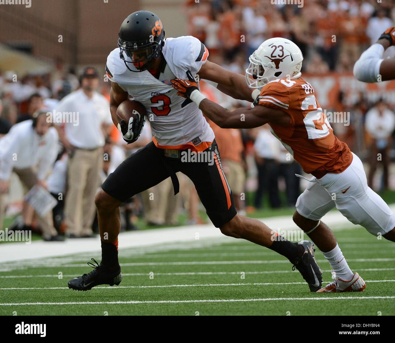 Nov 16, 2013. Marcell Ateman #3 of the Oklahoma State Cowboys vs the ...