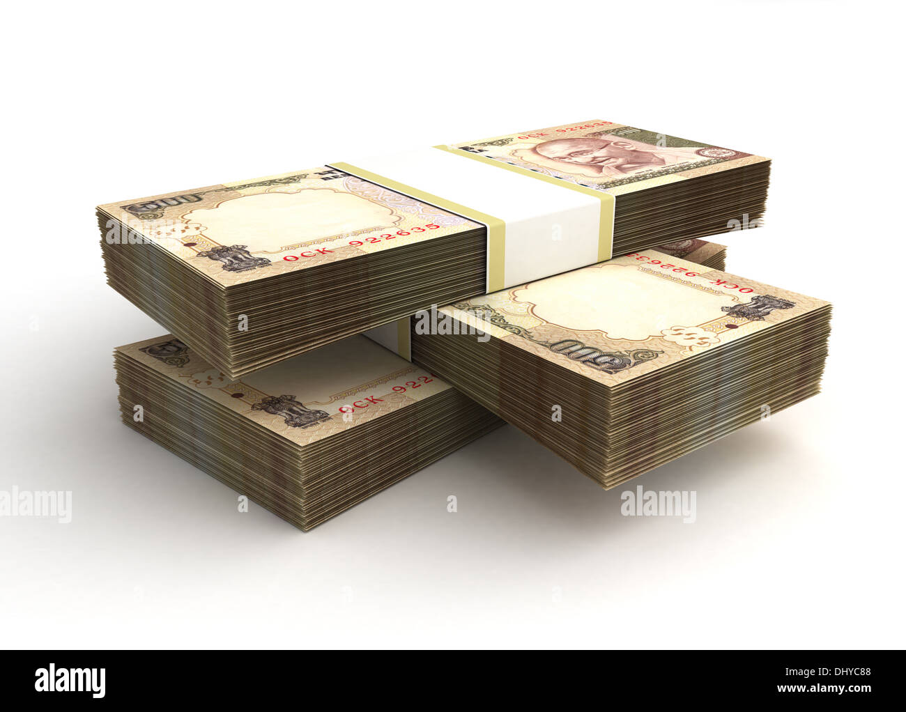 Stack of Indian Rupee Stock Photo - Alamy