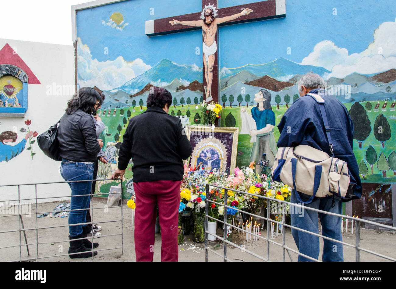 All Saints Day in the cemetery of Villa Maria del Triunfo. Lima. Peru ...