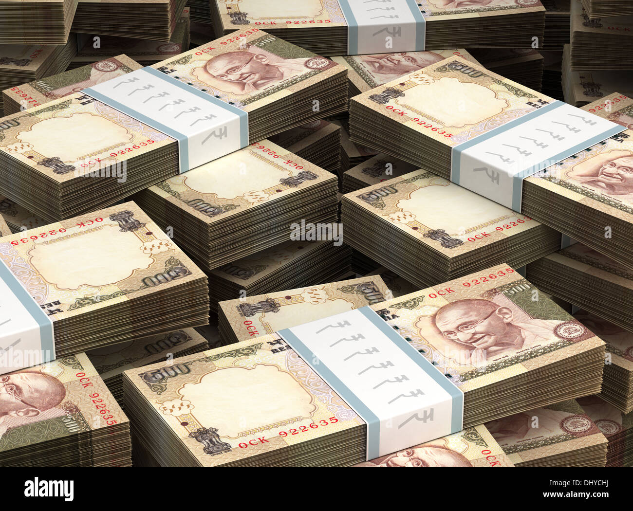 Stack of Indian Rupee Stock Photo - Alamy
