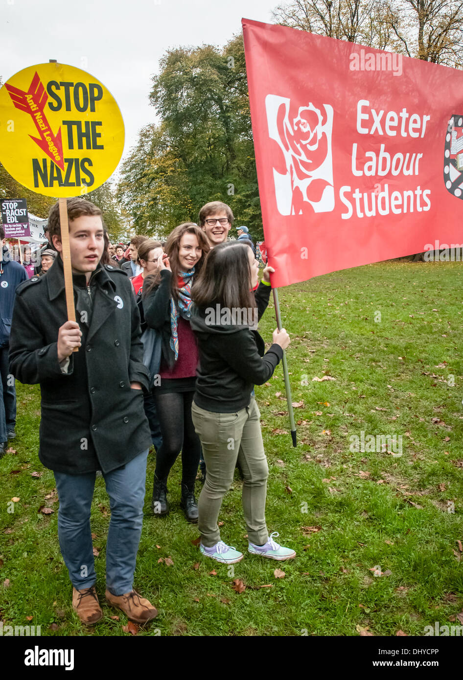 Exeter Labour students join the march during the Exeter Together march ...