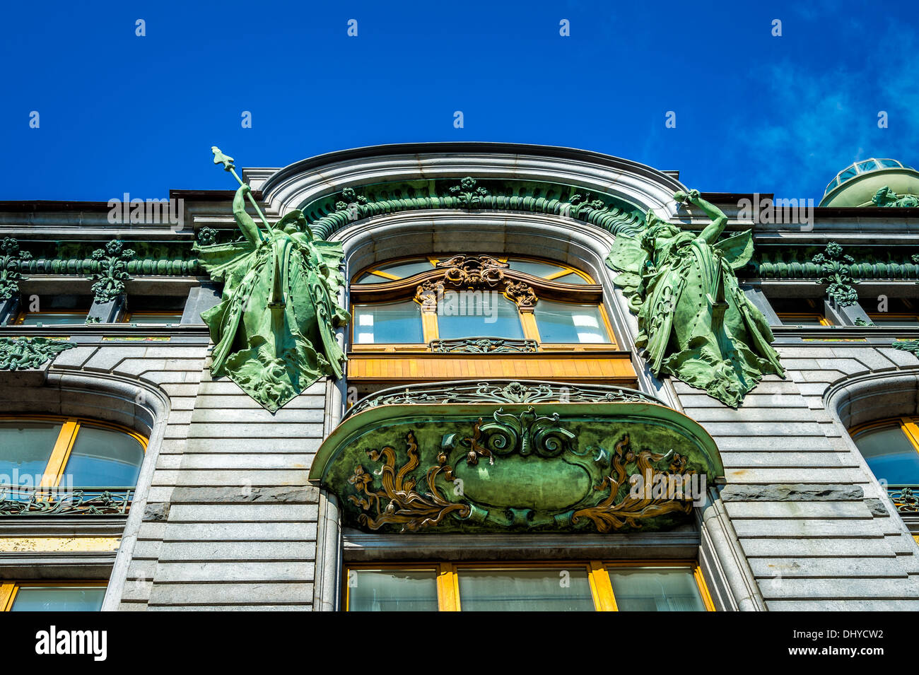 View of architectural details of the famous Singer House Building in St ...