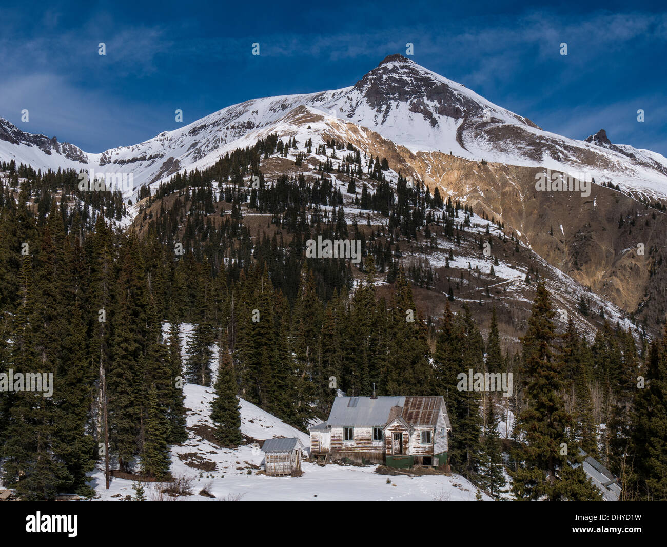 Idarado Mine site, winter, US 550, Million Dollar Highway between Ouray ...