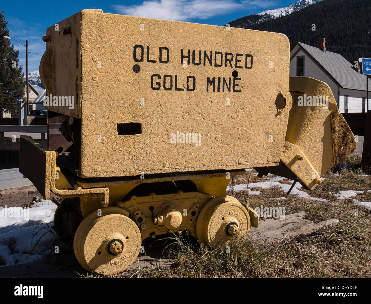 Old Hundred Gold Mine cart, San Juan County Historical Society Museum ...