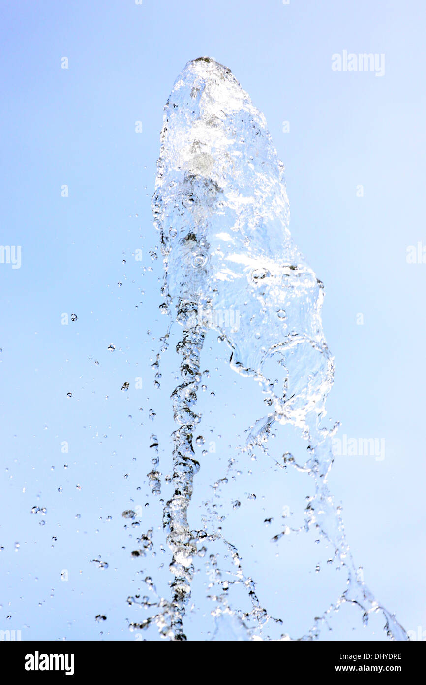 The Picture Water spread on a blue background Stock Photo - Alamy