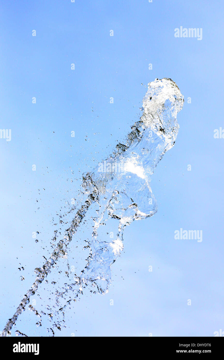 The Picture Water spread on a blue background Stock Photo - Alamy