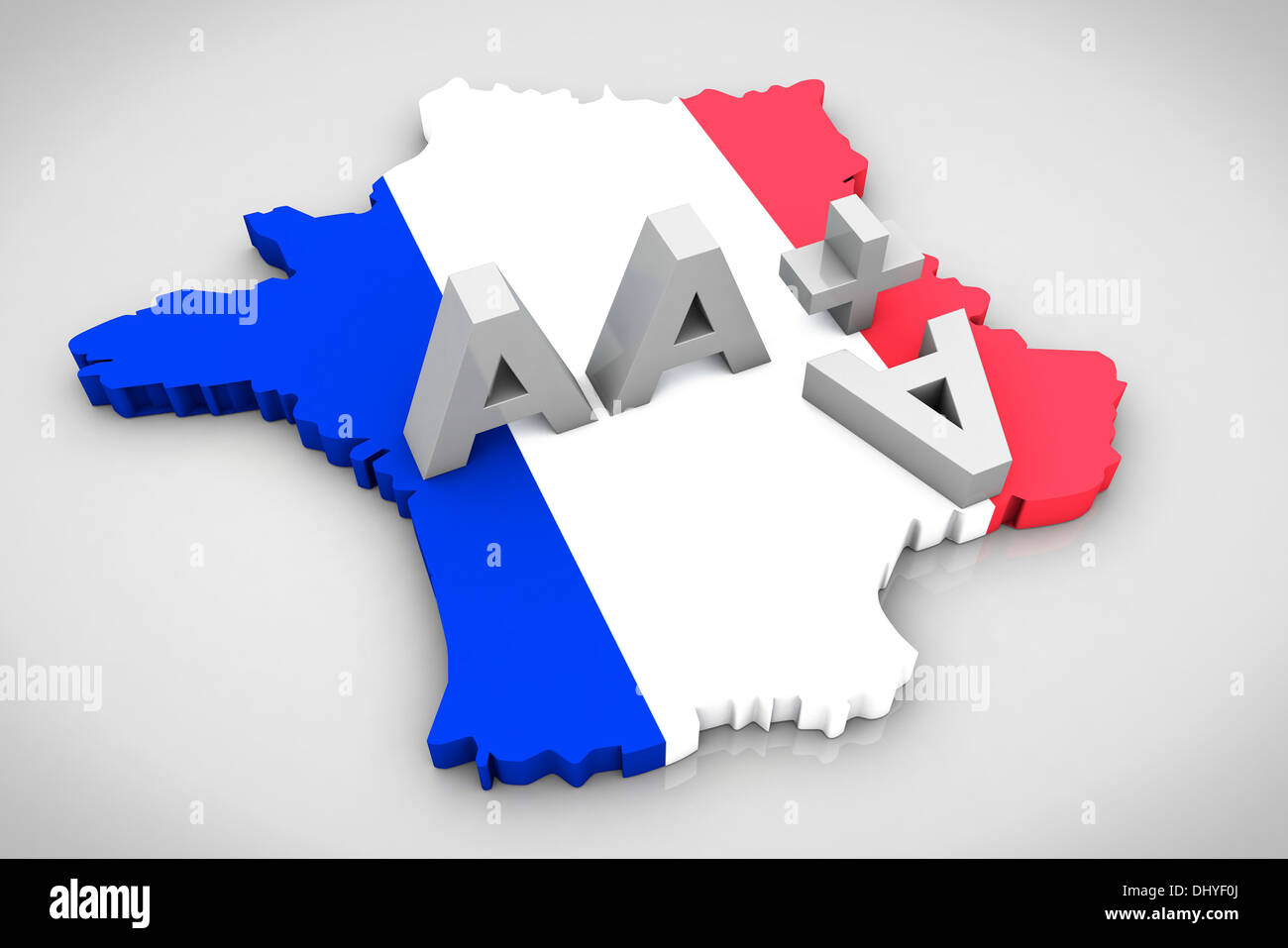 3D render AAA financial credit notation Stock Photo - Alamy