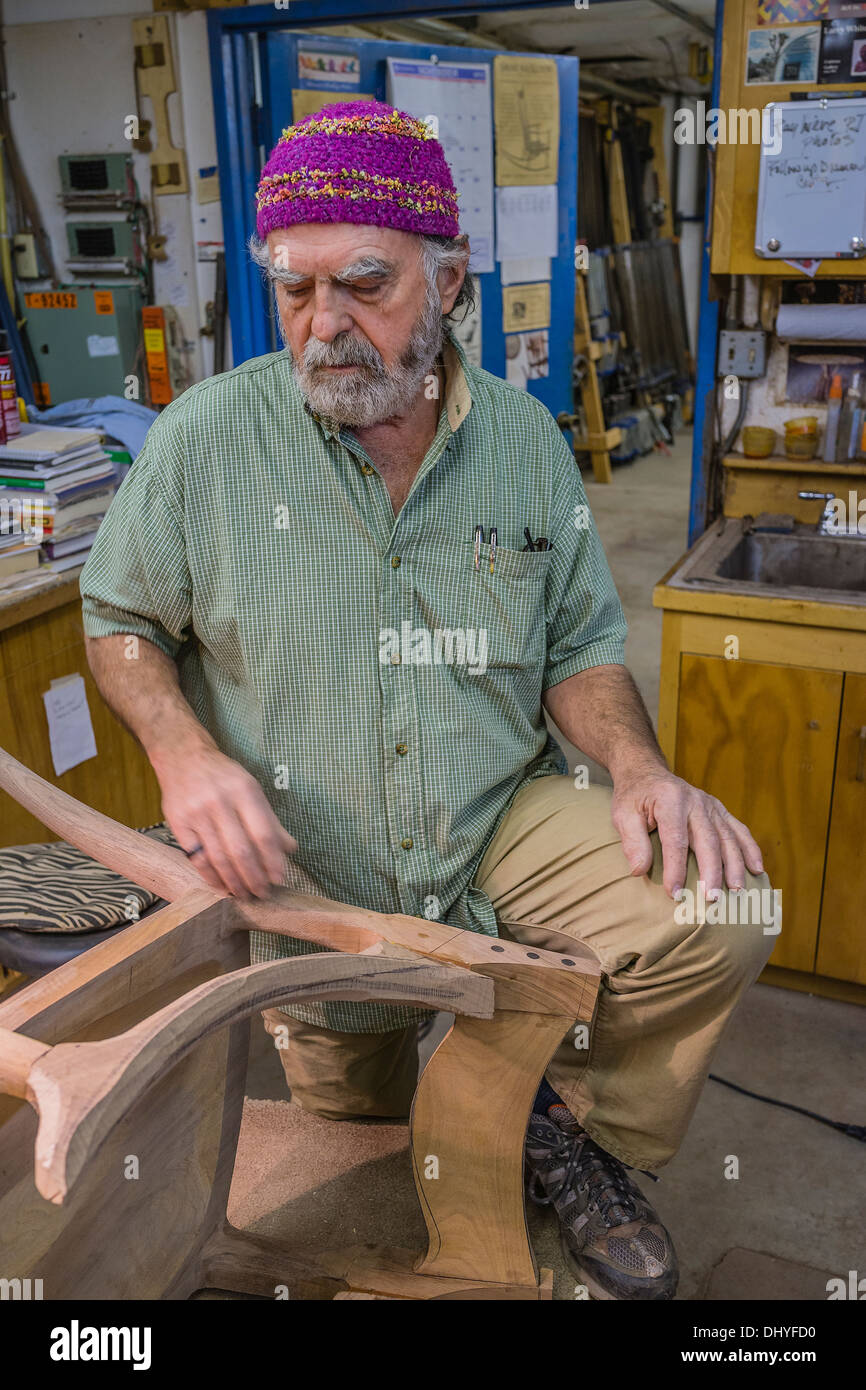 Larry white fine woodworker chair hi-res stock photography and images ...