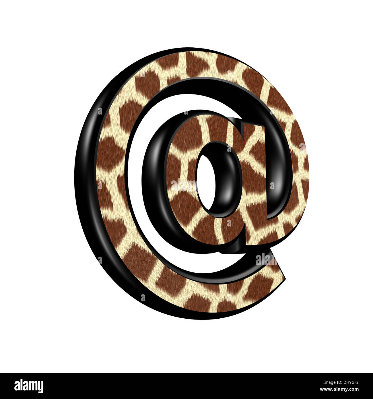 sign with giraffe fur texture - arobas Stock Photo - Alamy