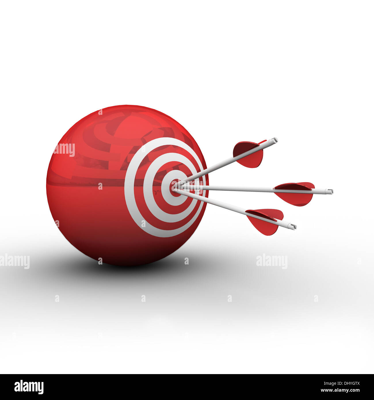 3d target with arrows Stock Photo - Alamy