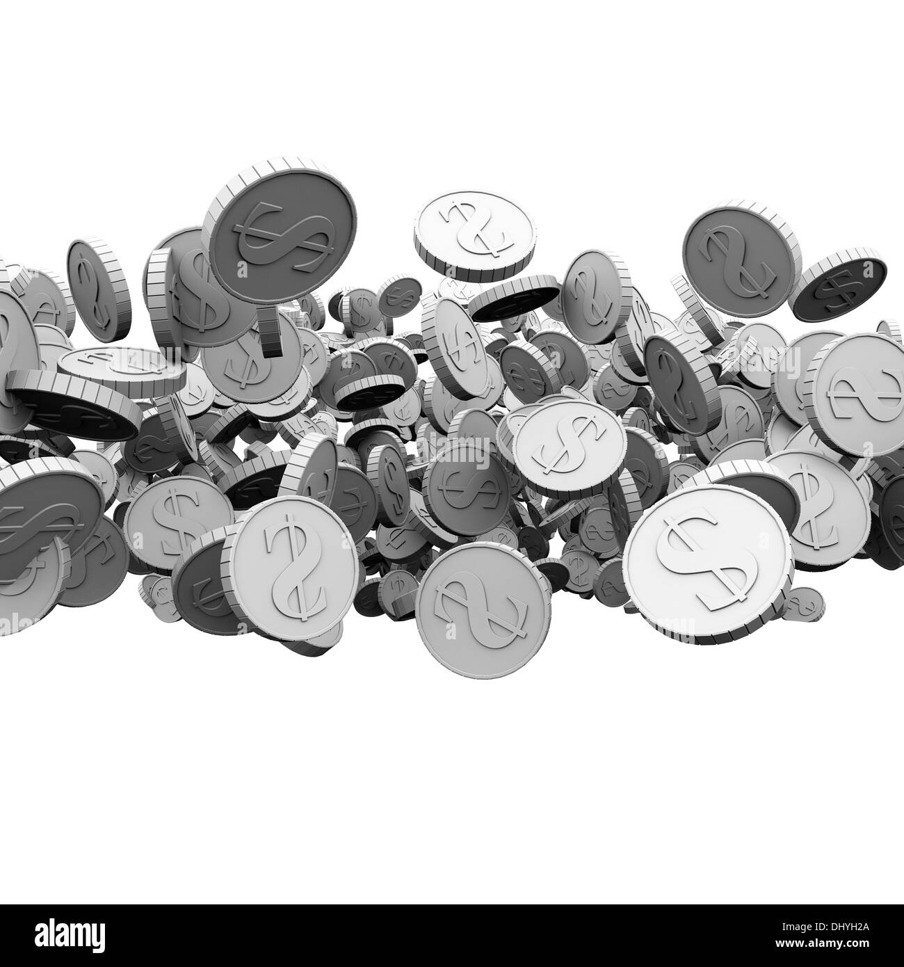 White Coins Background Stock Photo - Alamy