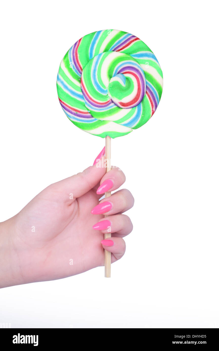 Hand holding lollipop isolated on hi-res stock photography and images ...