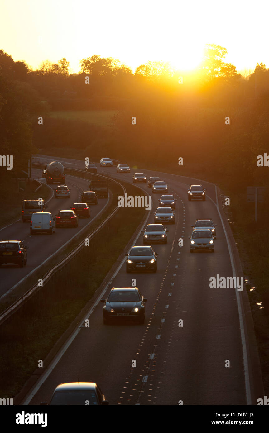 Car dark road uk hi-res stock photography and images - Alamy