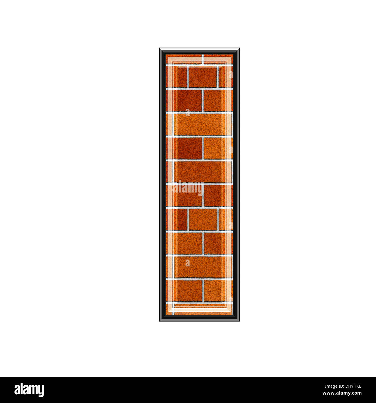 abstract 3d letter with brick wall texture - I Stock Photo - Alamy