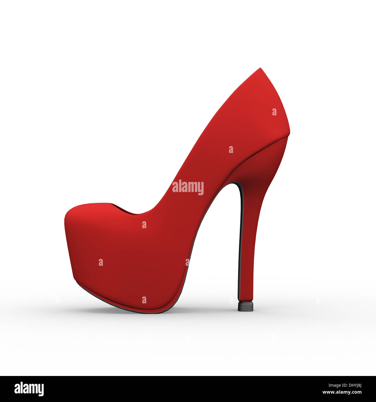 Woman Red Heel Shoe Isolated Stock Photo - Alamy