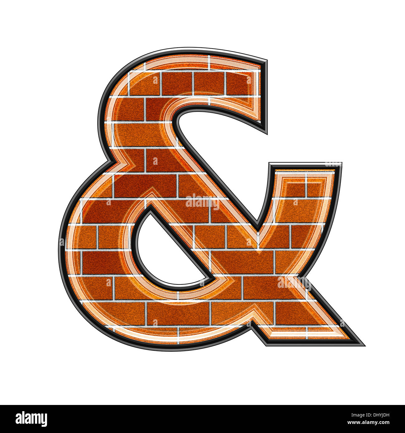 abstract 3d sign with brick wall texture Stock Photo - Alamy