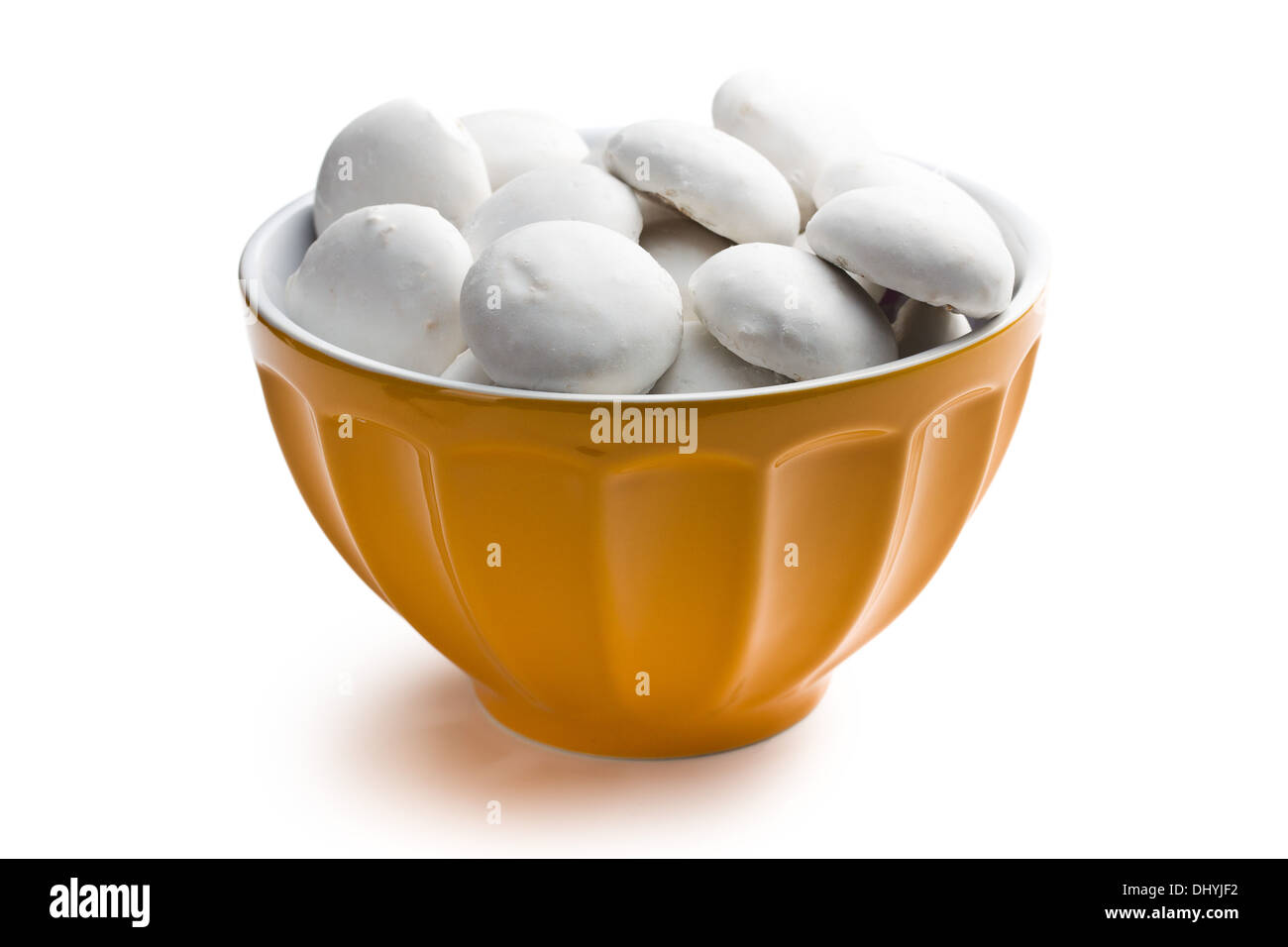 icing gingerbread in ceramic bowl on white background Stock Photo - Alamy