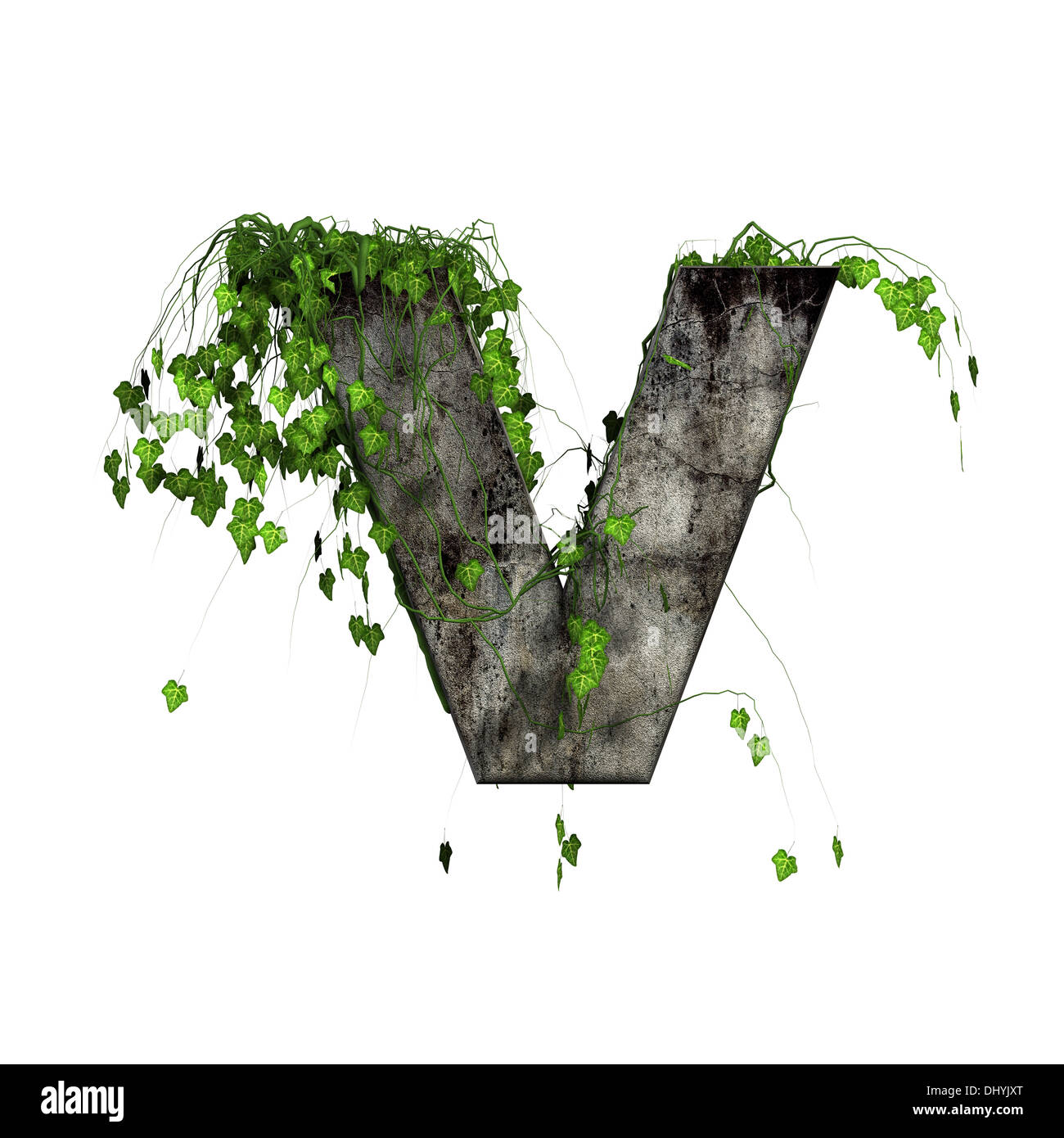 Green letter v hi-res stock photography and images - Alamy