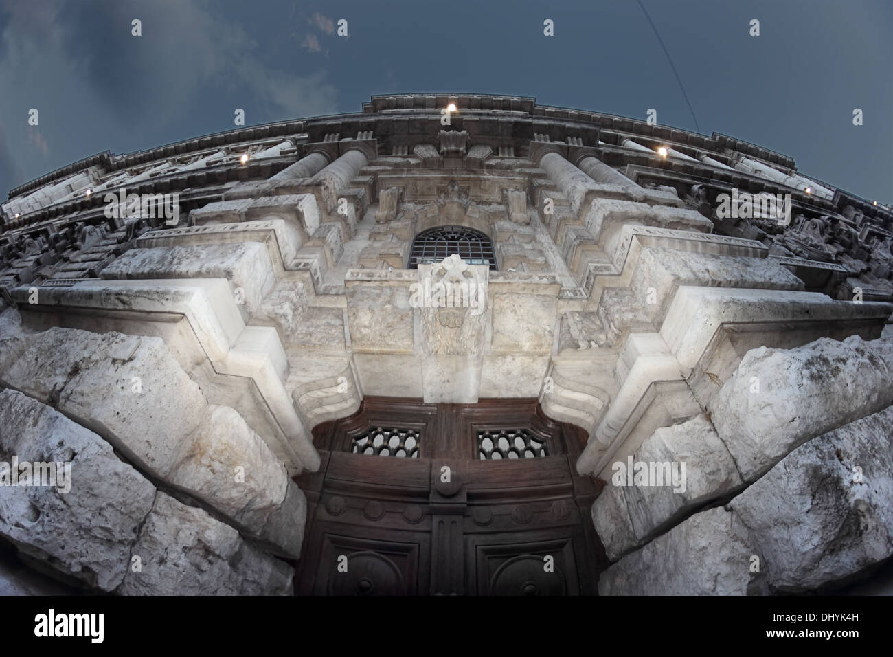 Lion head bas relief at justice palace in rome hi-res stock photography ...