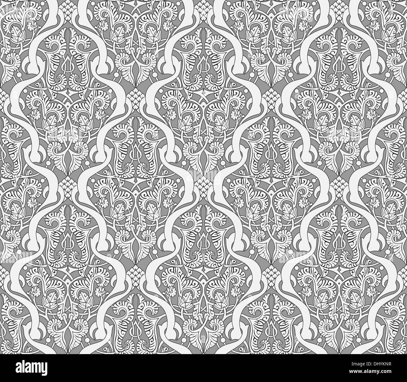 Intricate seamlessly tilable repeating Middle Eastern Arabic background ...
