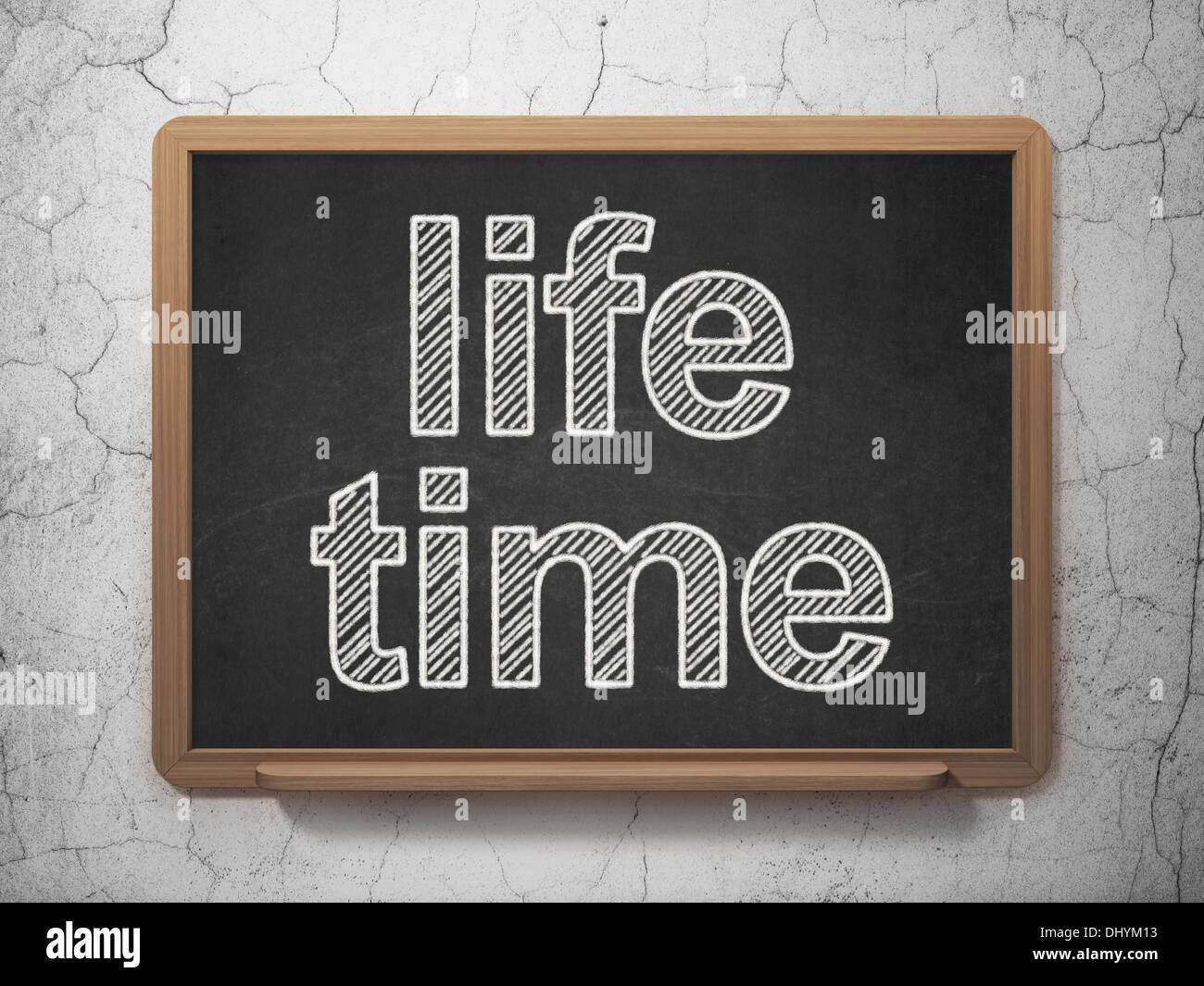 Life Time on chalkboard background Stock Photo - Alamy