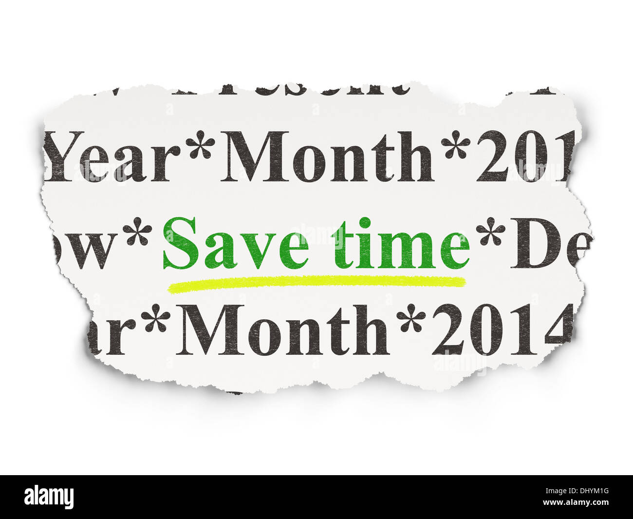 Save Time on Paper background Stock Photo - Alamy