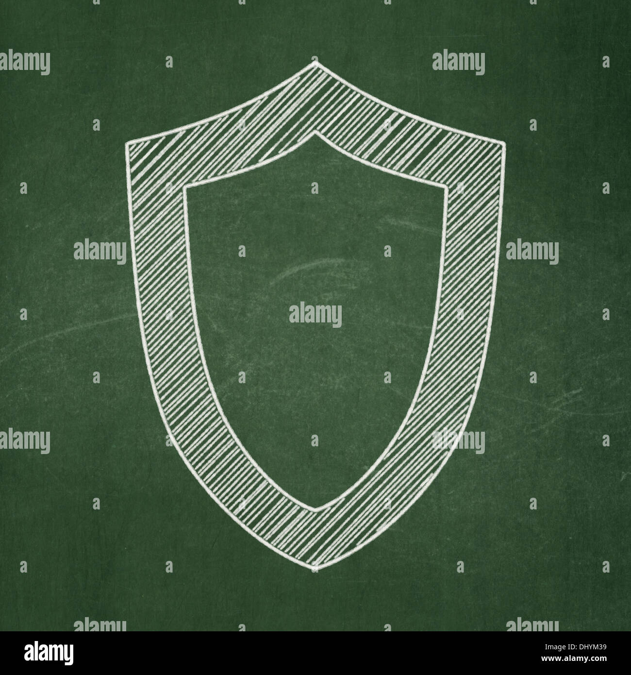 Security concept: Contoured Shield on chalkboard background Stock Photo - Alamy