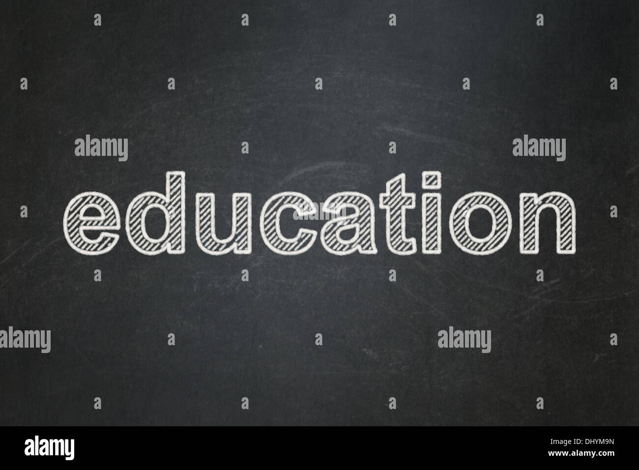 Education on chalkboard background Stock Photo - Alamy