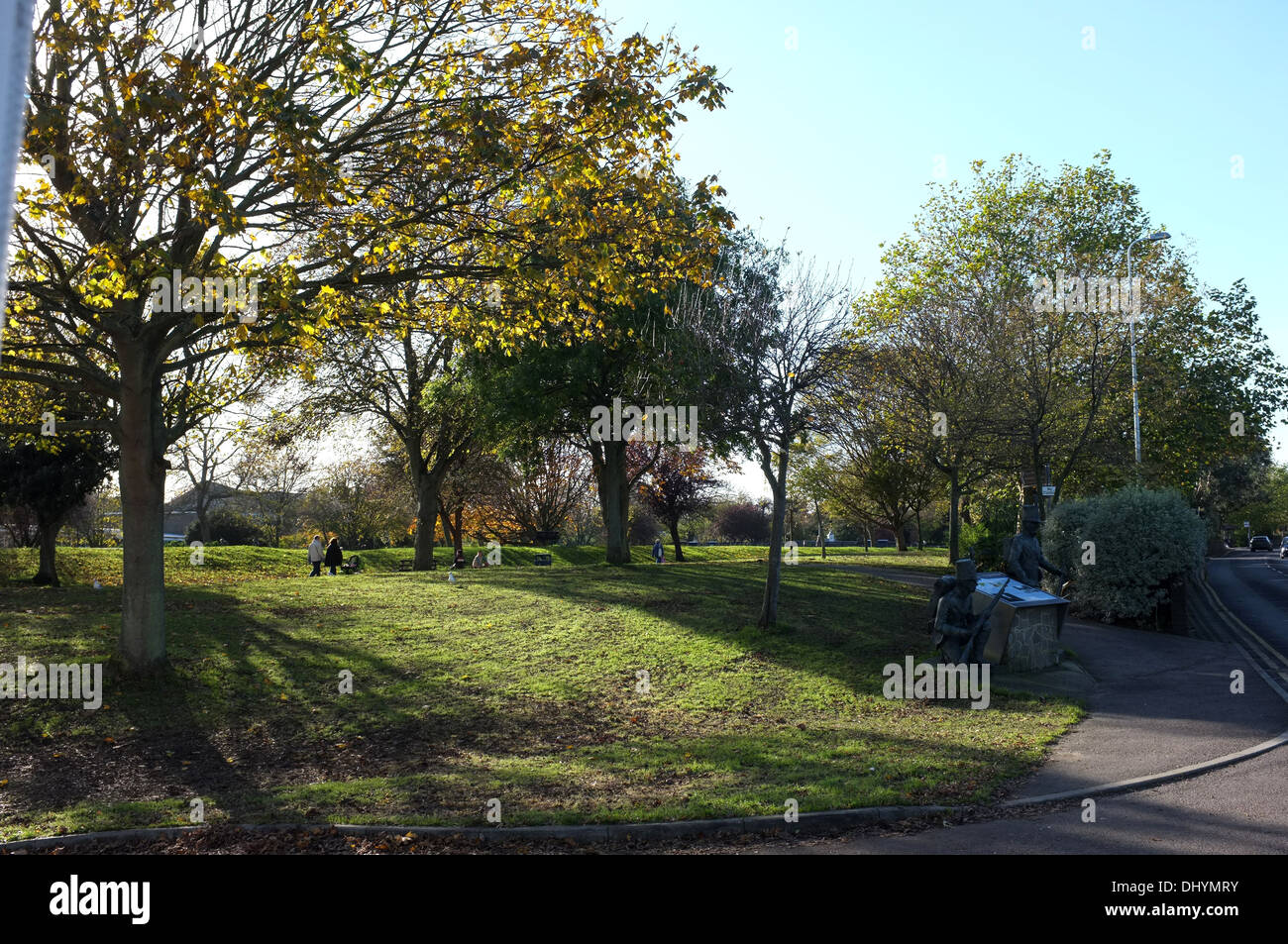 recreation park leading to the royal military canal in hythe kent UK ...