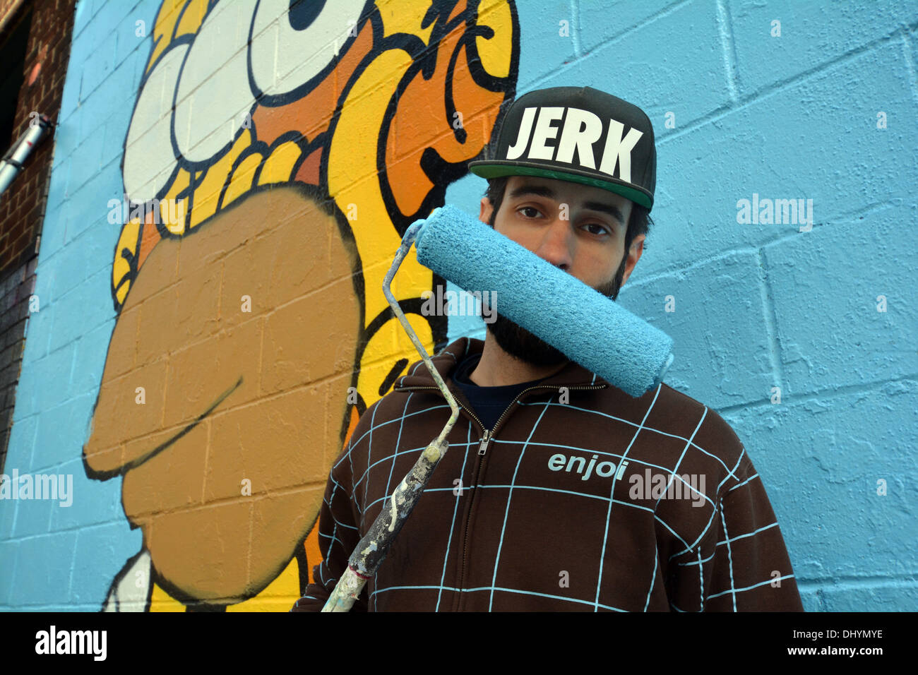 Portrait of a graffiti artist at 5 Pointz in Long Island City, Queens ...
