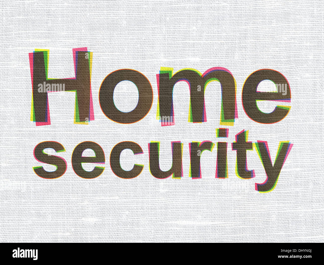 Safety concept: Home Security on fabric texture background Stock Photo ...