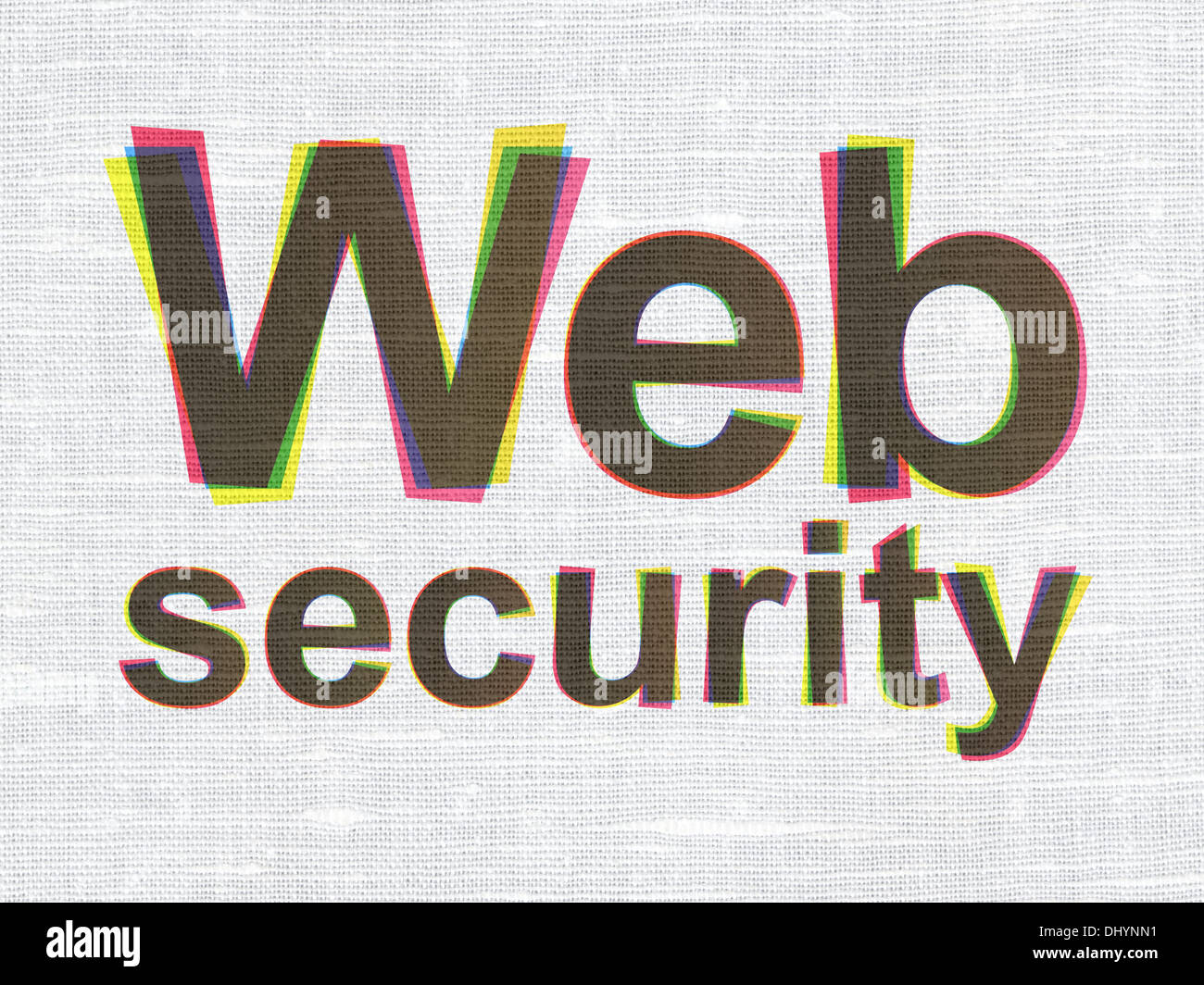 Safety concept: Web Security on fabric texture background Stock Photo ...