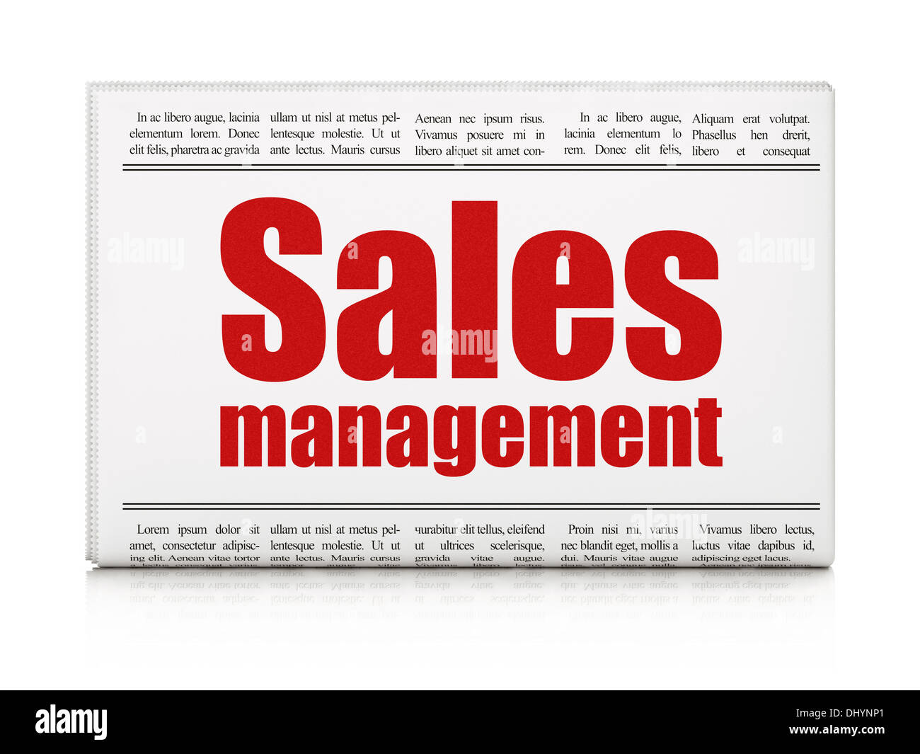 Advertising news concept: newspaper headline Sales Management Stock ... Advertising news concept: newspaper headline Sales Management Stock ...